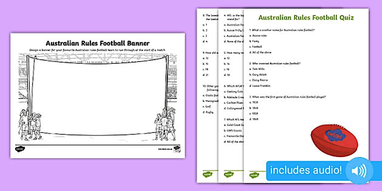 Crash Course Podcast Australian Rules Football - Twinkl