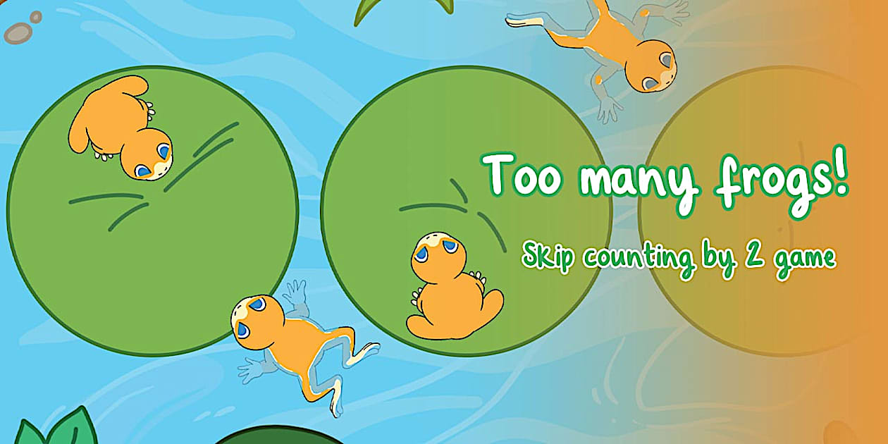 👉 Too Many Frogs: Skip Counting by 2 Game