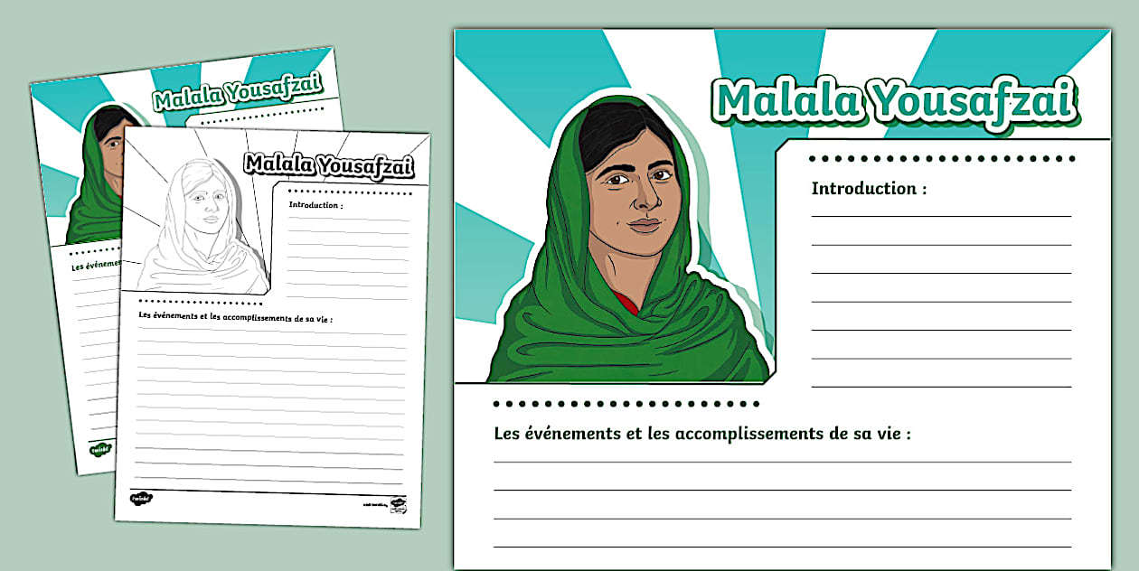Biographie : Malala Yousafzai - Twinkl