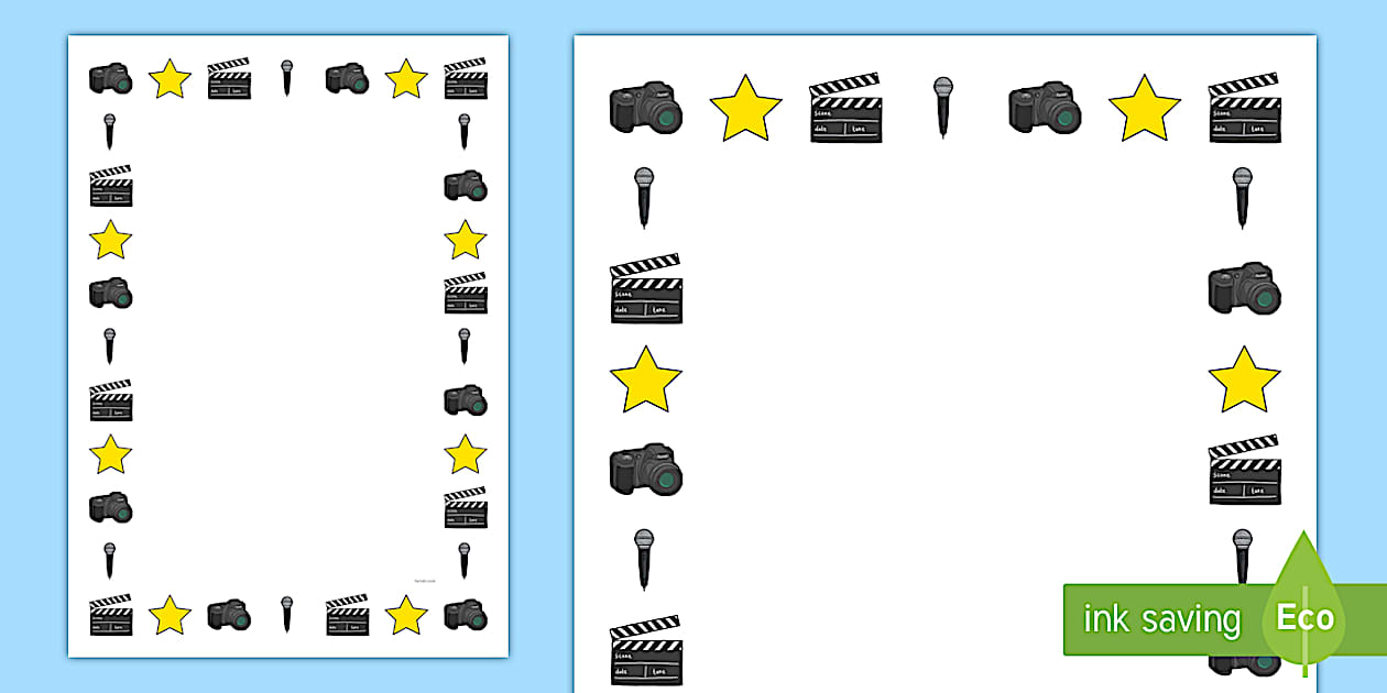 Editable Hollywood Themed Page Borders (teacher made)