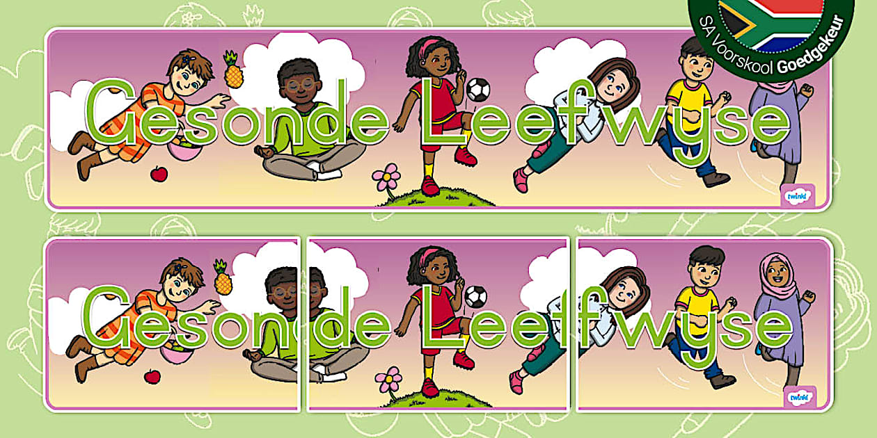 Gesonde Leefwyse Vertoonbanier (l'enseignant a fait)