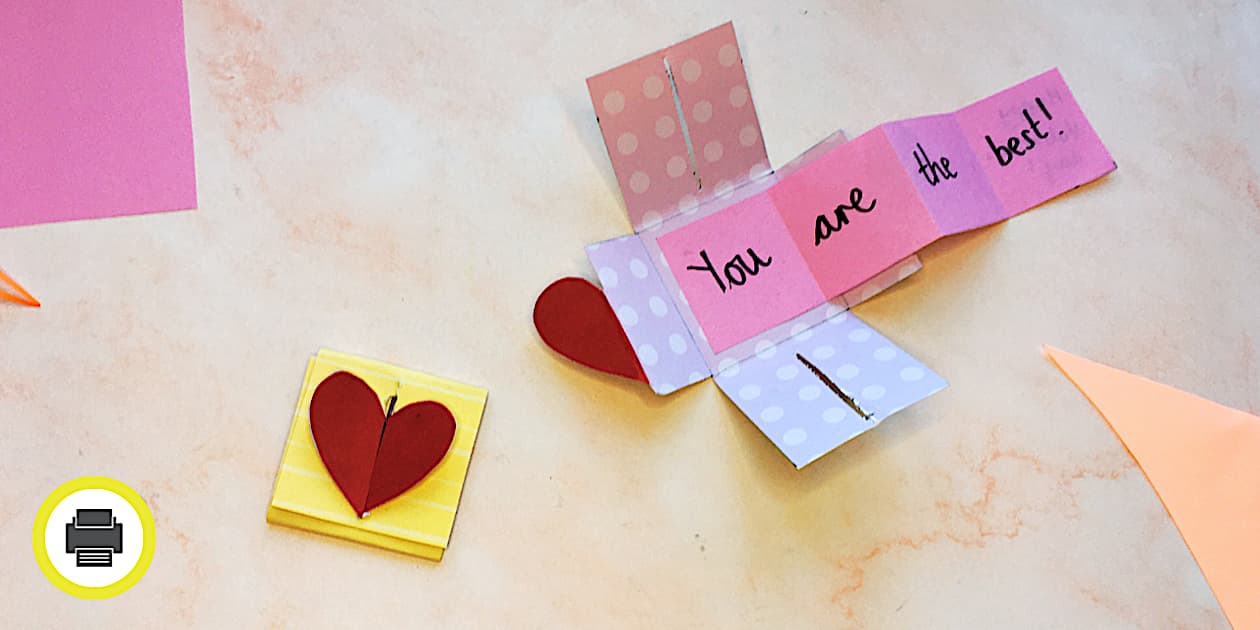 Secret Valentine Origami Paper Craft - Valentine's Day