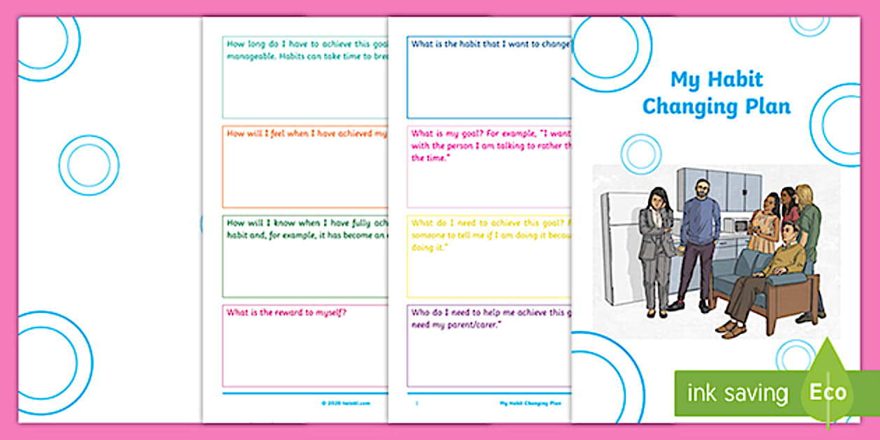 My Habit Changing Plan Booklet - Twinkl
