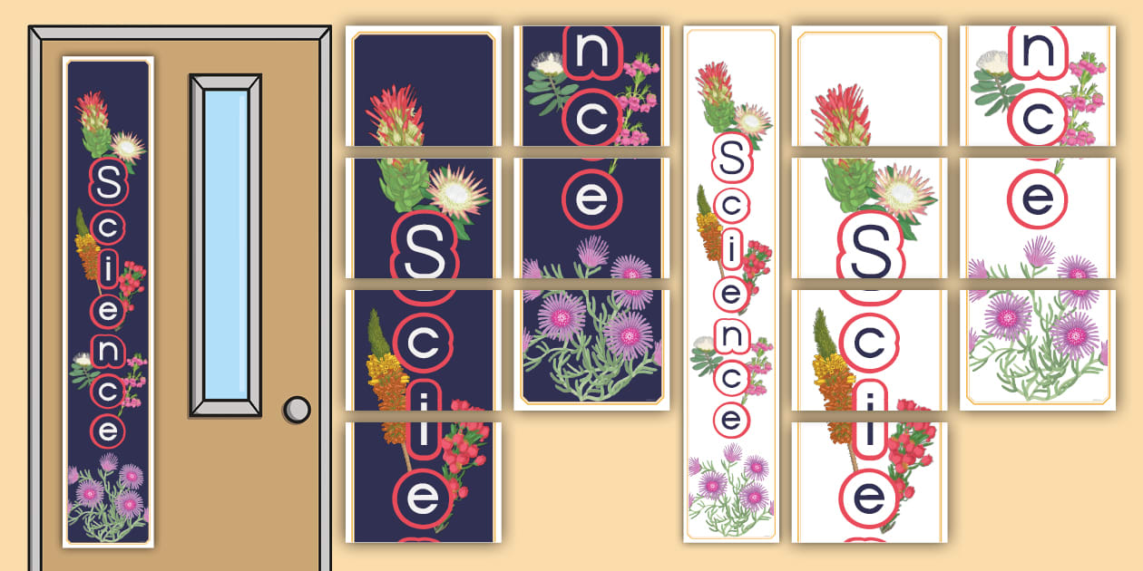 Fynbos-Themed Science Vertical Door Banner (teacher made)