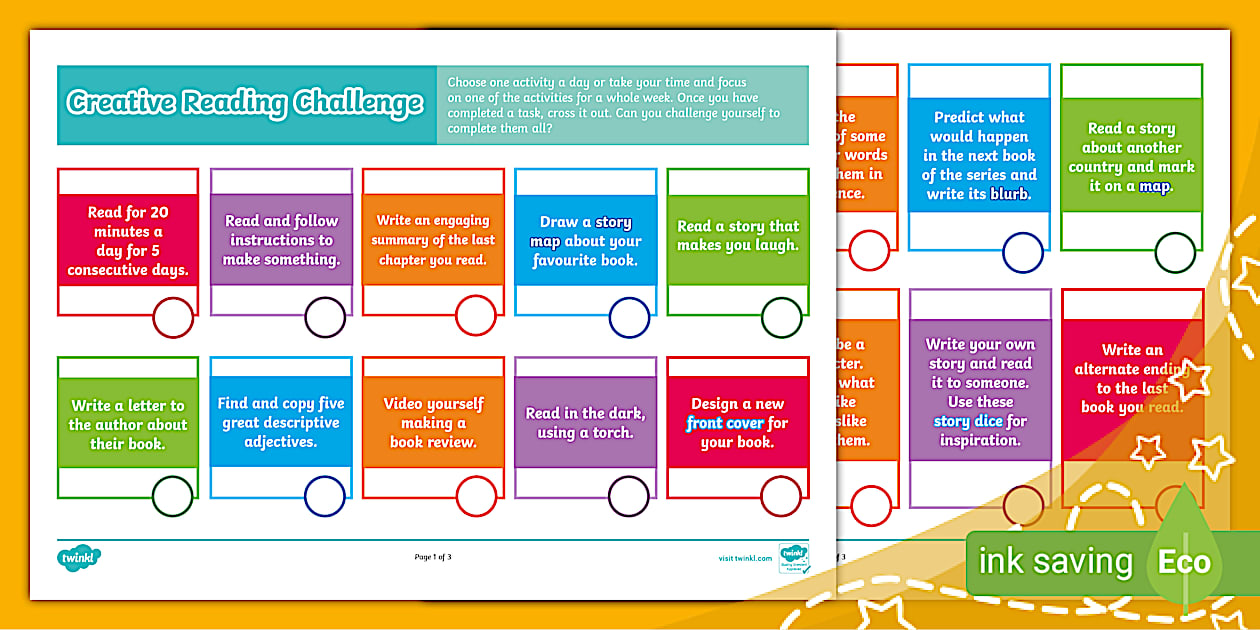 Creative Reading Challenge (teacher made) - Twinkl