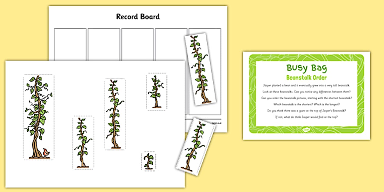 Beanstalk Order to Support Teaching on Jasper's Beanstalk