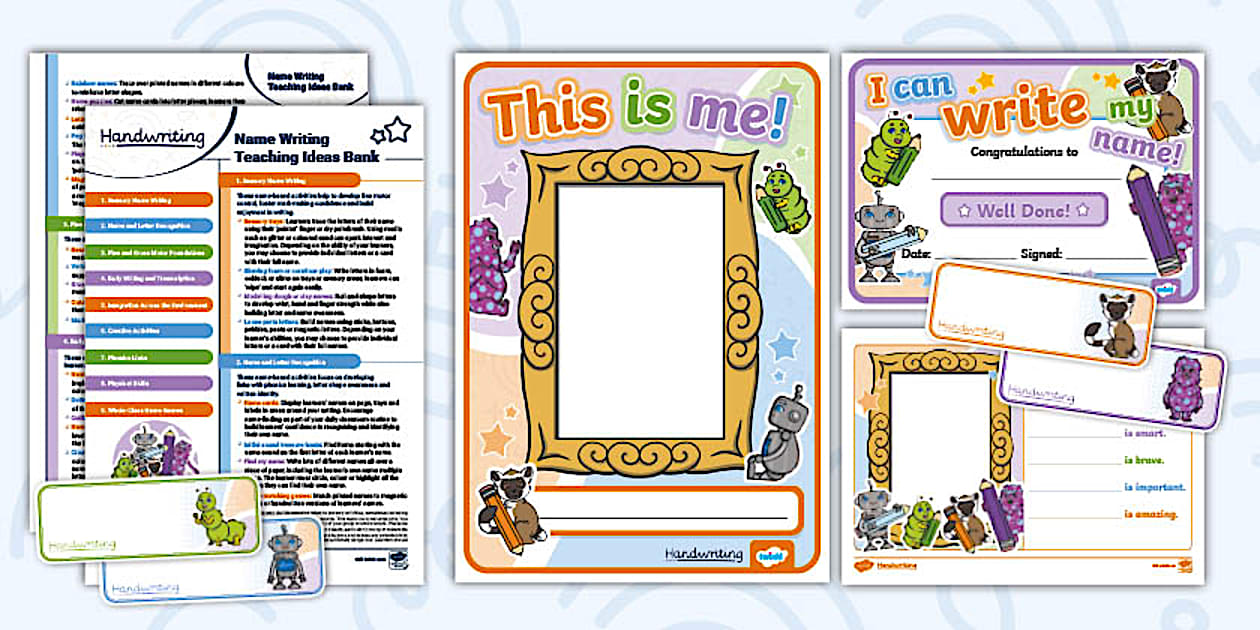 Twinkl Handwriting: Early Handwriting Name Writing Pack