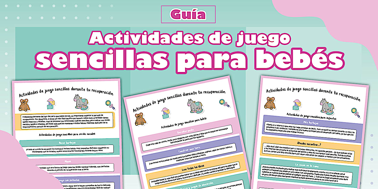Guía para adultos: Actividades de juego sencillas para bebés
