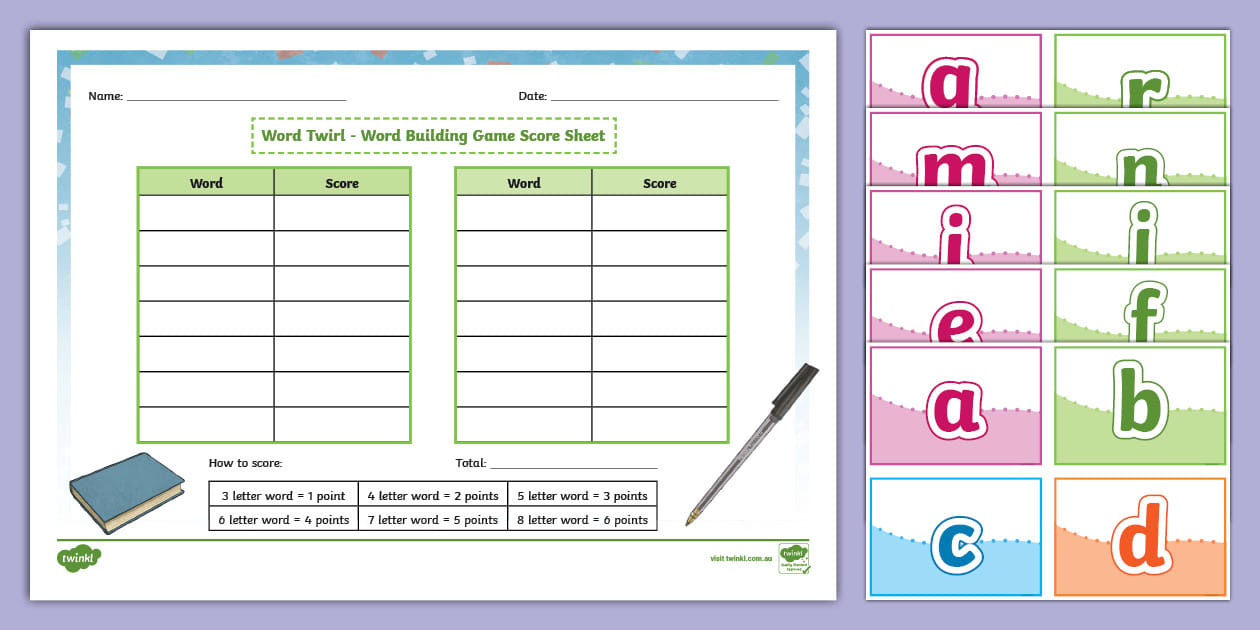 Word Twirl - Word Building Game - Literacy | Twinkl - Twinkl