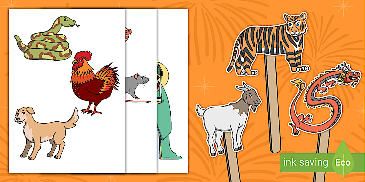 Lunar New Year Story Stick Puppets | Twinkl (teacher made)