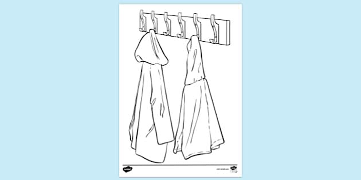 Classroom Pegs Colouring Sheet | Twinkl Primary Page