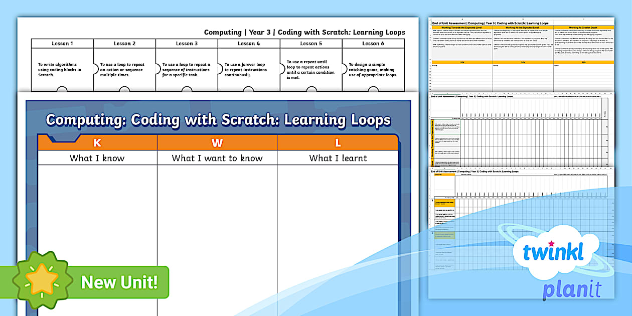 Year 3 Coding - Coding with Scratch Assessment Pack - Twinkl