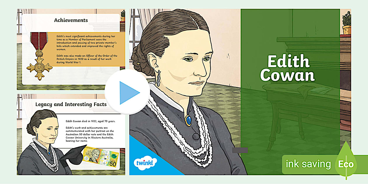 Edith Cowan Information Powerpoint (teacher made) - Twinkl