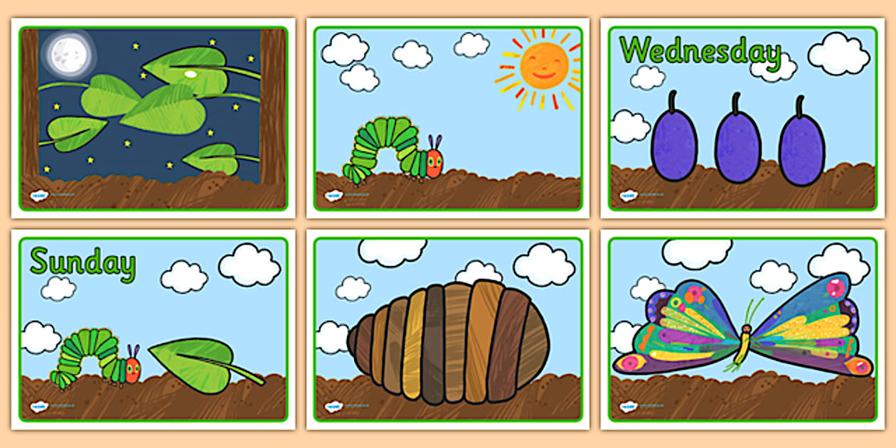 Black and White Story Sequencing to Support Teaching on The Very Hungry