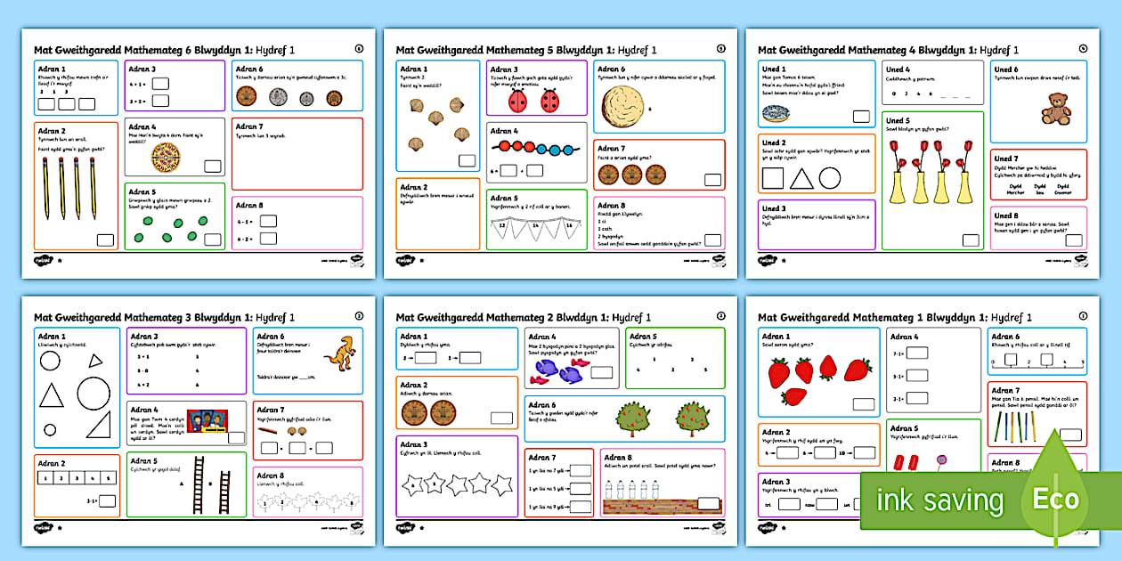 Matiau Gweithgaredd Mathemateg Blwyddyn 1: Hydref 1 - Twinkl
