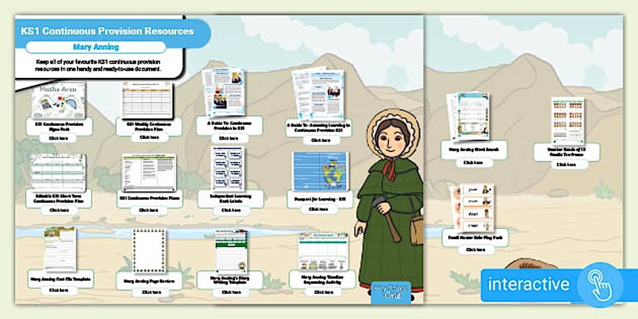 KS1 Continuous Provision: Mary Anning Pack - Twinkl
