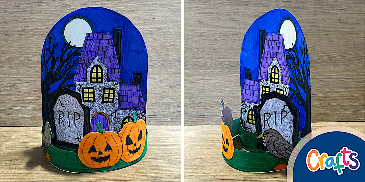 Halloween 3D Colouring | Twinkl Crafts