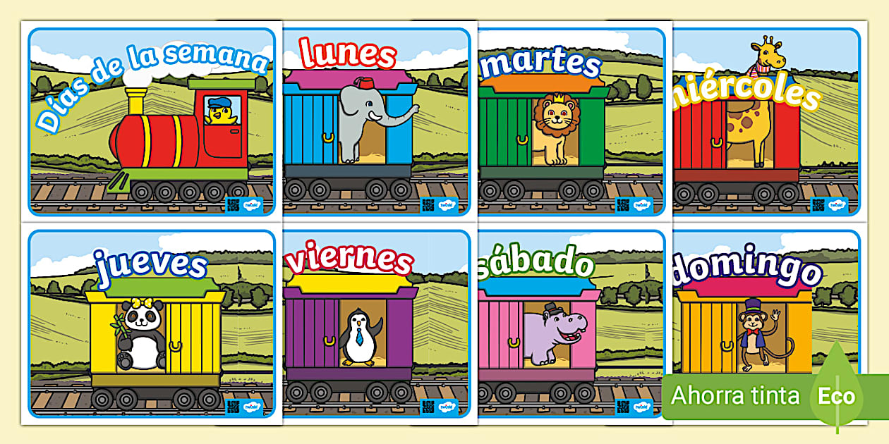 Carteles: Días de la semana (l'enseignant a fait) - Twinkl