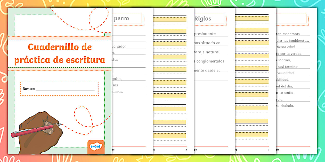 Cuadernillo: Práctica de escritura - Disgrafía - Twinkl