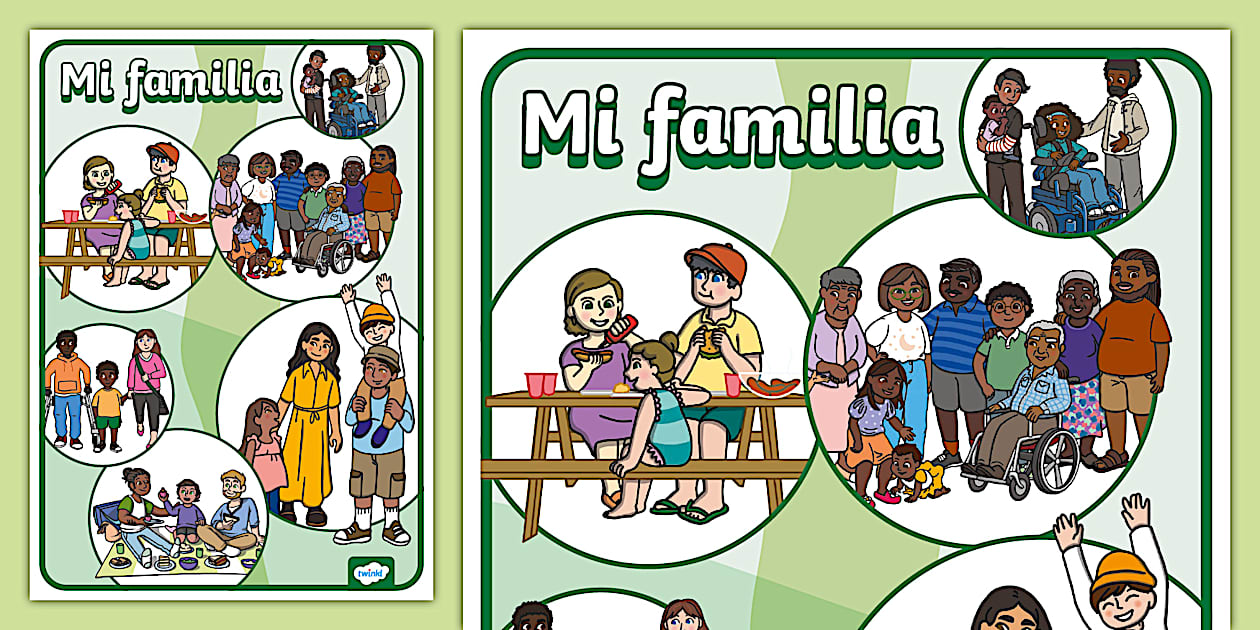 Póster: Mi familia | Recursos Educativos Twinkl - Twinkl