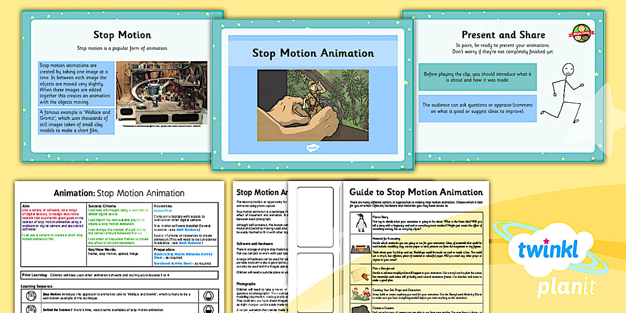Computing: Animation: Stop Motion Animation Year 4 Lesson Pack 5