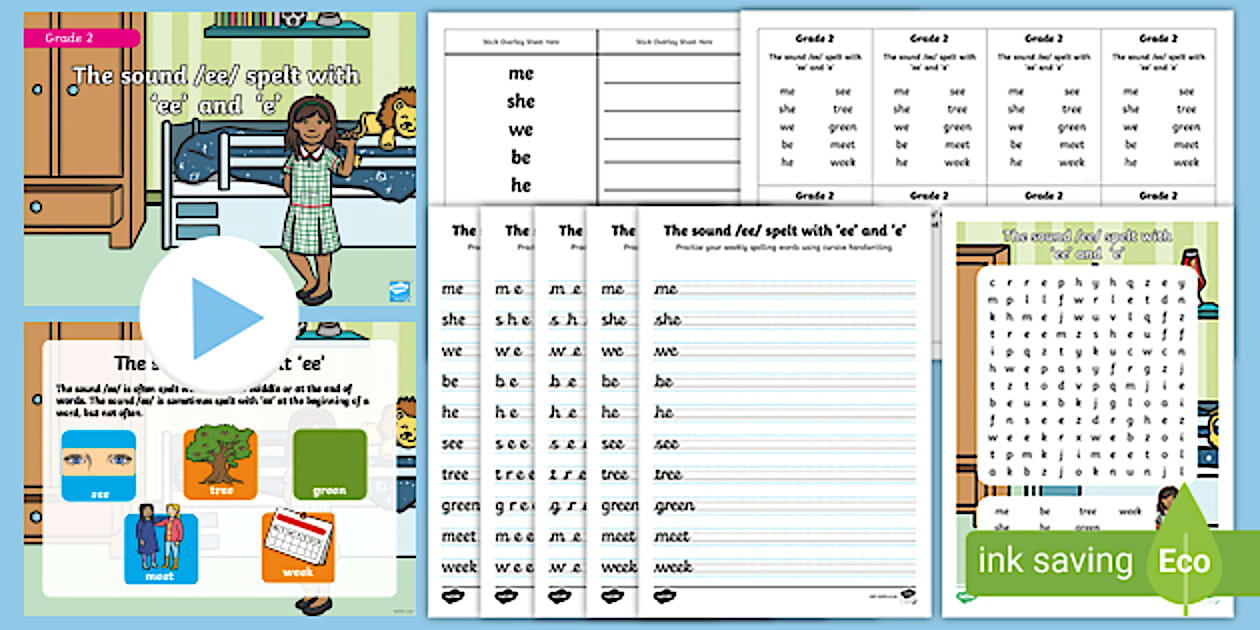 Grade 2 Phonics -ee Spelling Pack - Twinkl