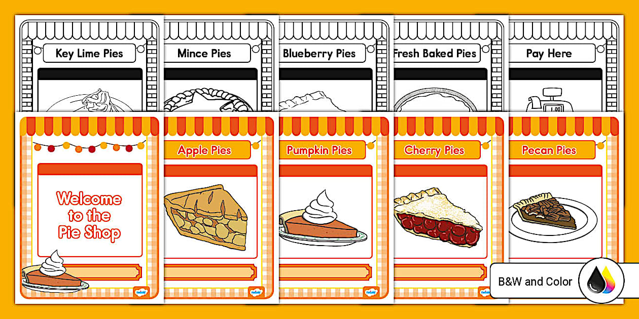 Pie Shop Dramatic Play Posters (teacher made) - Twinkl