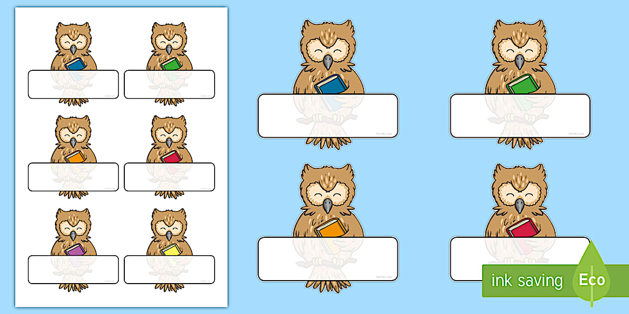 Editable Owl Self-Registration (teacher made) - Twinkl