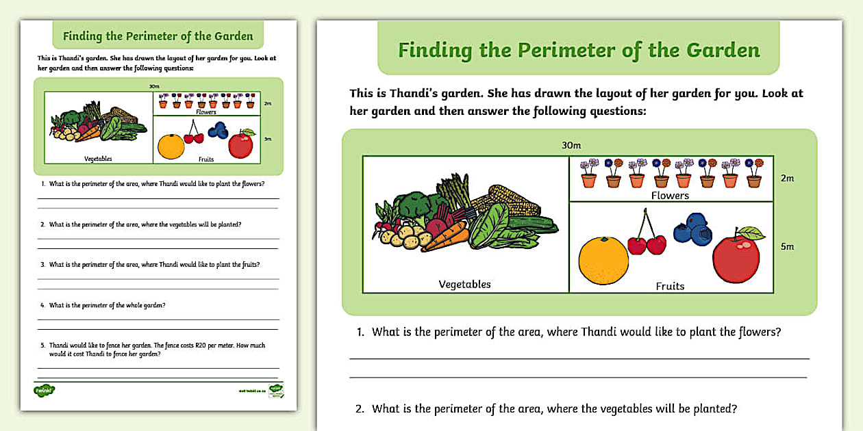 Grade 3 Math: Thandi's Garden (teacher made) - Twinkl