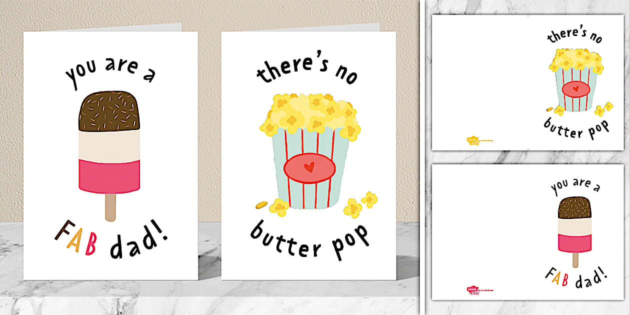Food Pun Cards for Father's Day | Twinkl Party
