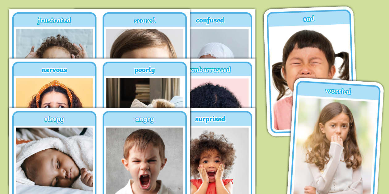 Emotions and Feelings Photo Display Cards | Twinkl - Twinkl