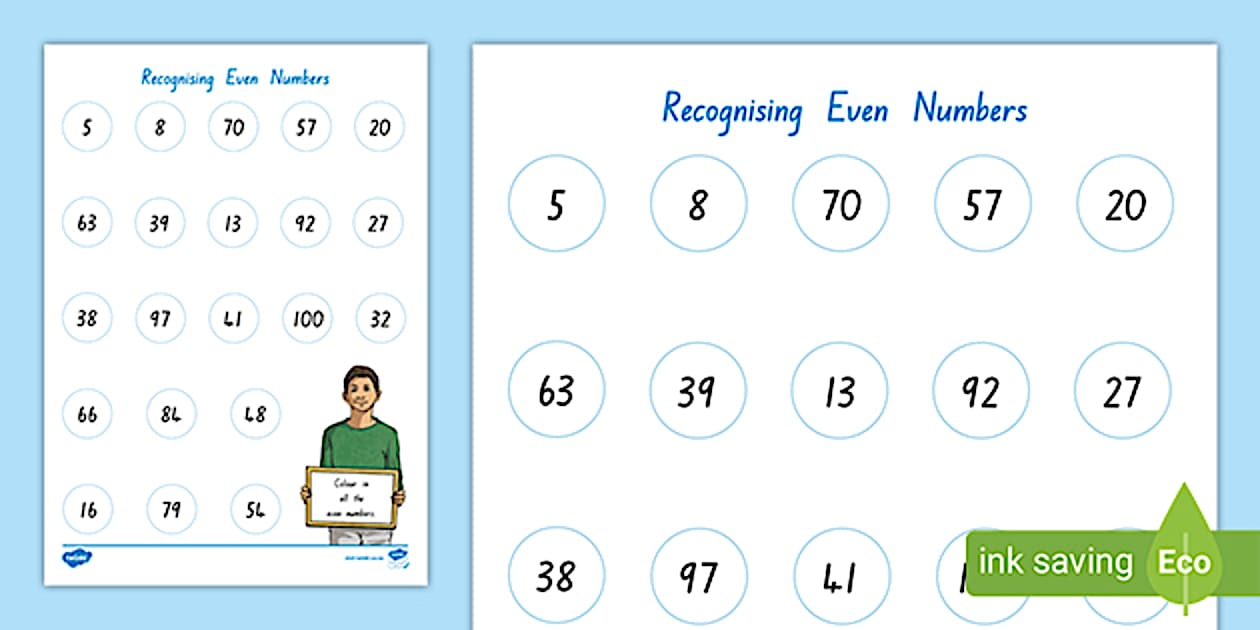 Stage 4 Recognising Even Numbers - Twinkl