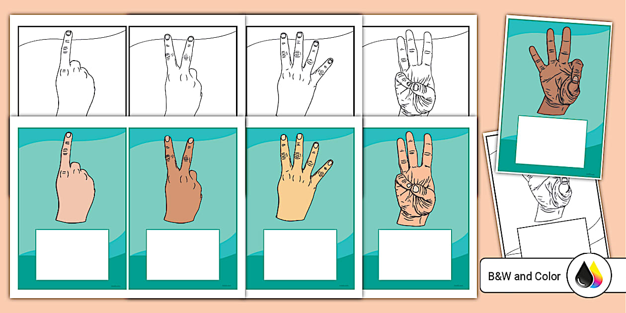 ASL Numbers 1-10 Activity Cards (Teacher-Made) - Twinkl