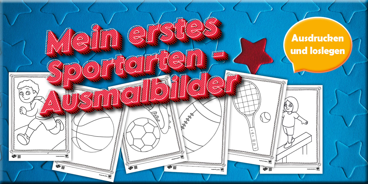 Mein erstes Sportarten - Ausmalbilder