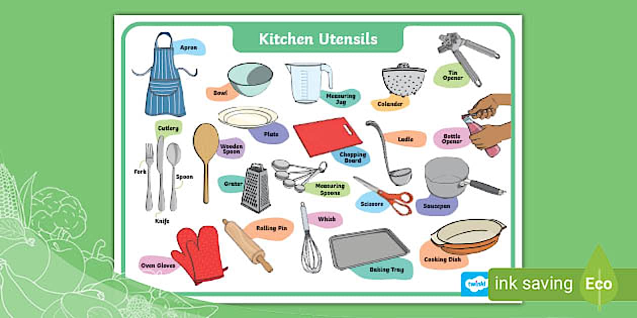 Kitchen Utensils Poster | Twinkl Yum (teacher made) - Twinkl