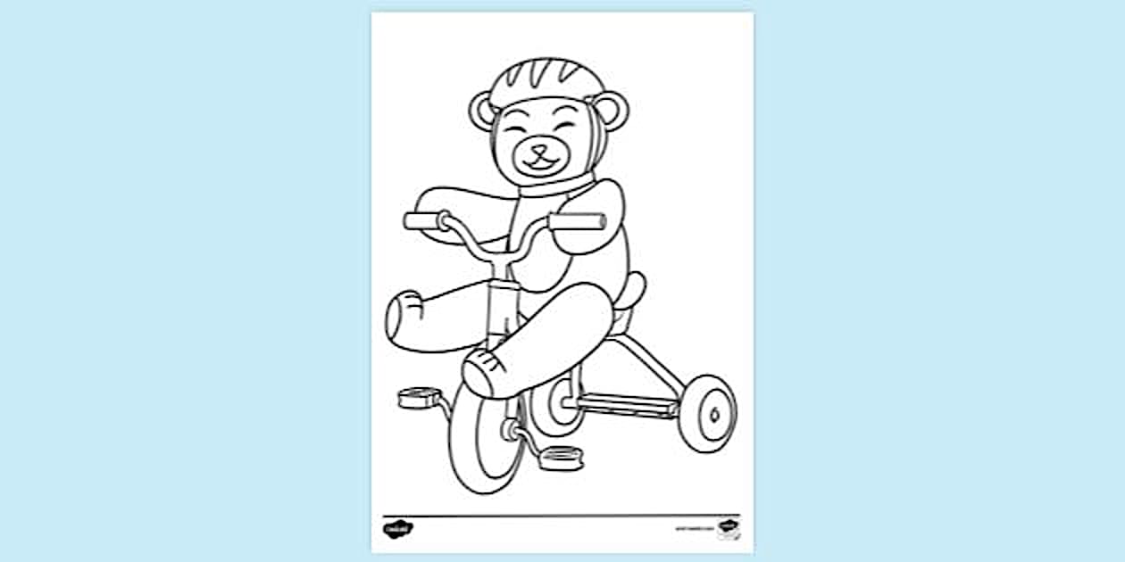 Tricycle Colouring Sheet - Primary School (teacher made)