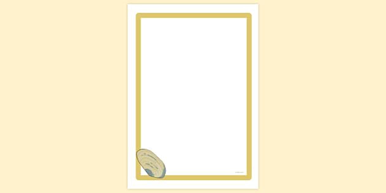 Otter Shell Page Border (Teacher-Made) - Twinkl