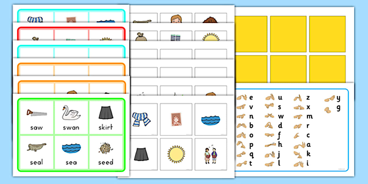Initial s Sound Bingo and Lotto Game (teacher made) - Twinkl