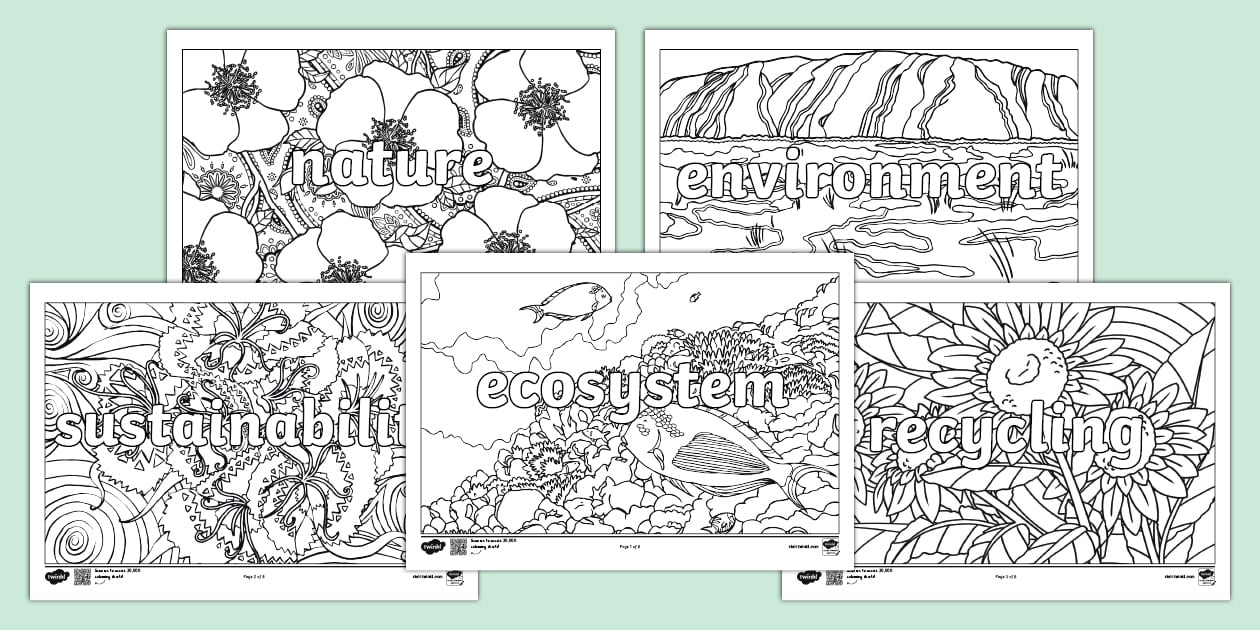 World Environment Day Art | Mindfulness Colouring - Twinkl