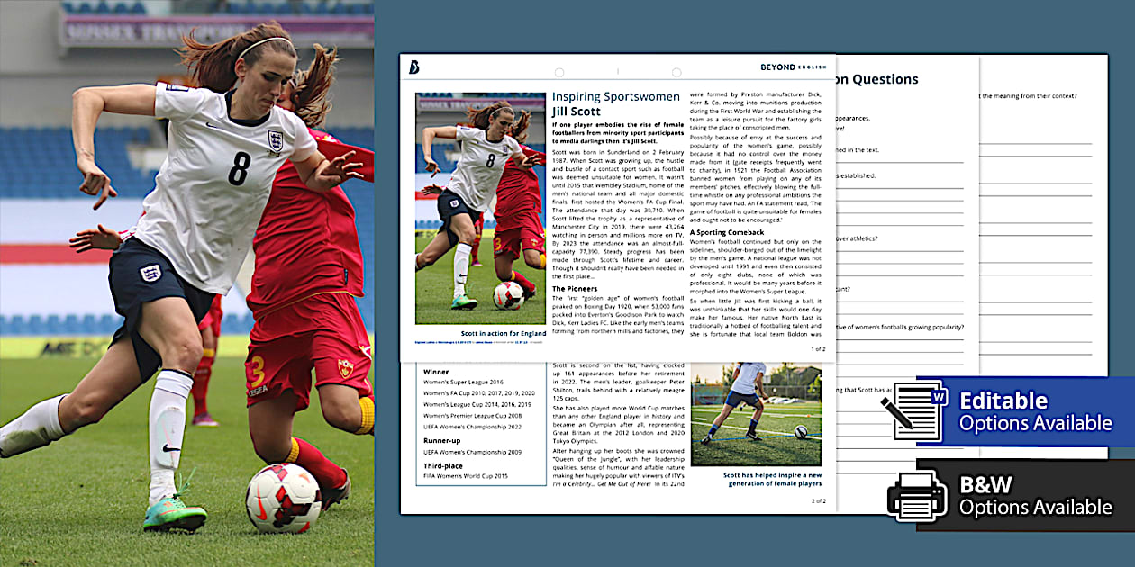 Jill Scott Reading Comprehension (Abridged Version) - Twinkl