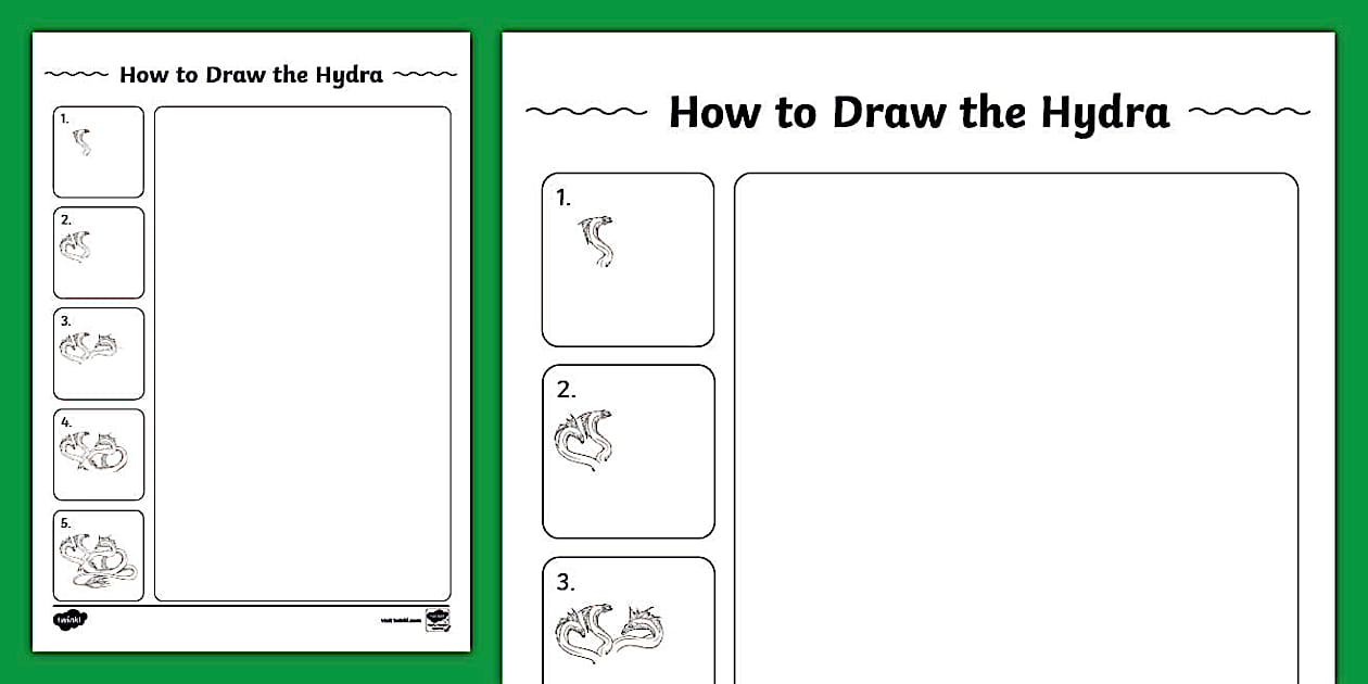 Drawing the Hydra Activity (teacher made) - Twinkl