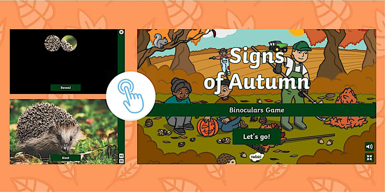 Signs of Autumn Binoculars Game | Twinkl (teacher made)
