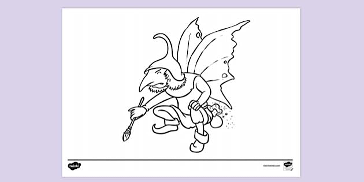 Evil Fairy Colouring Sheet - KS1 (teacher made) - Twinkl