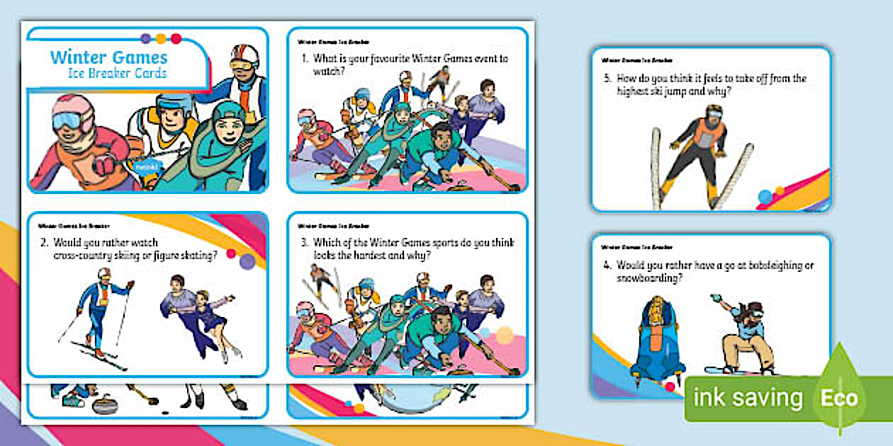 KS1 Winter Games - Ice Breaker Cards - Sport and PE - Twinkl