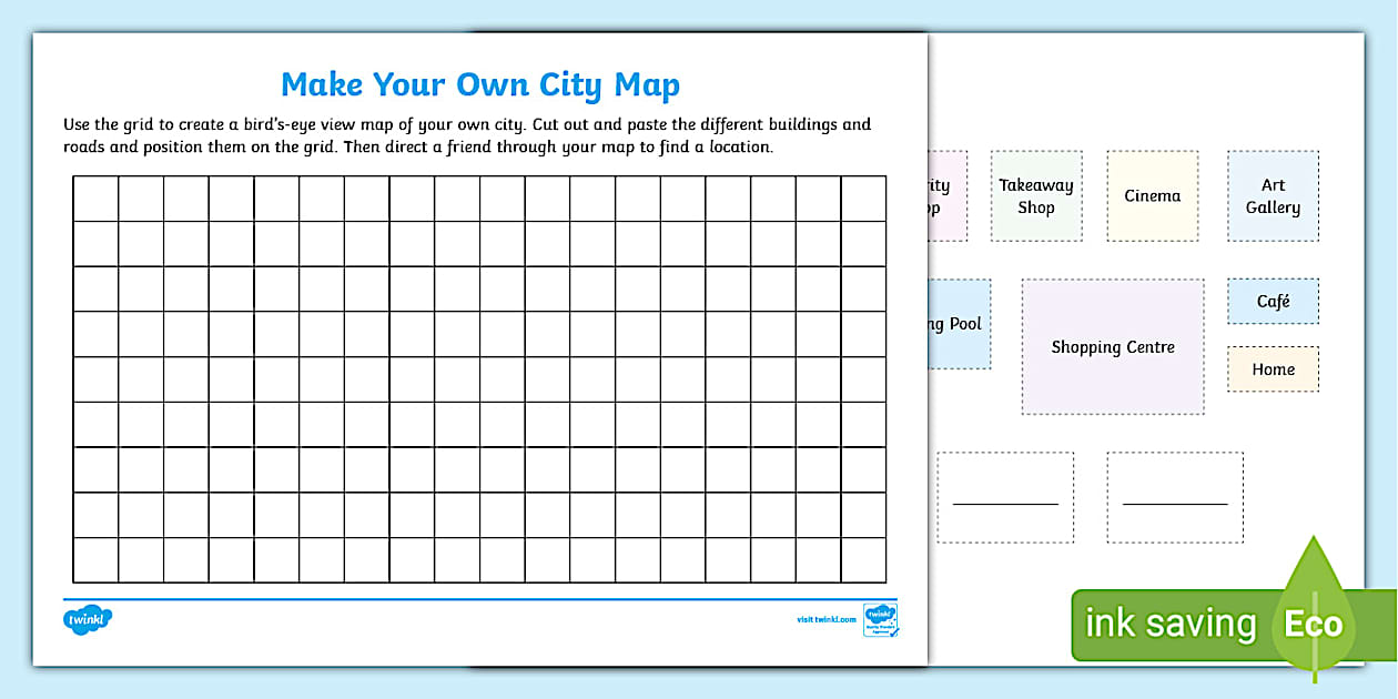 Make Your Own City Map | KS1 Geography (teacher made)