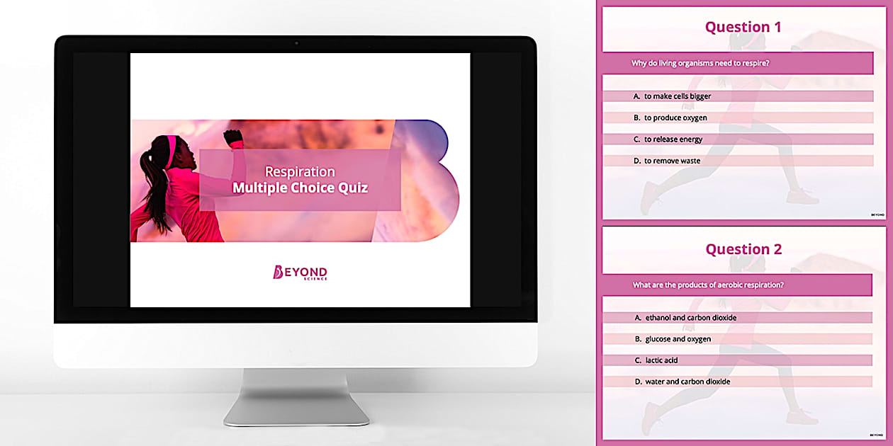 KS3 Respiration Multiple Choice Quiz (Teacher-Made) - Twinkl