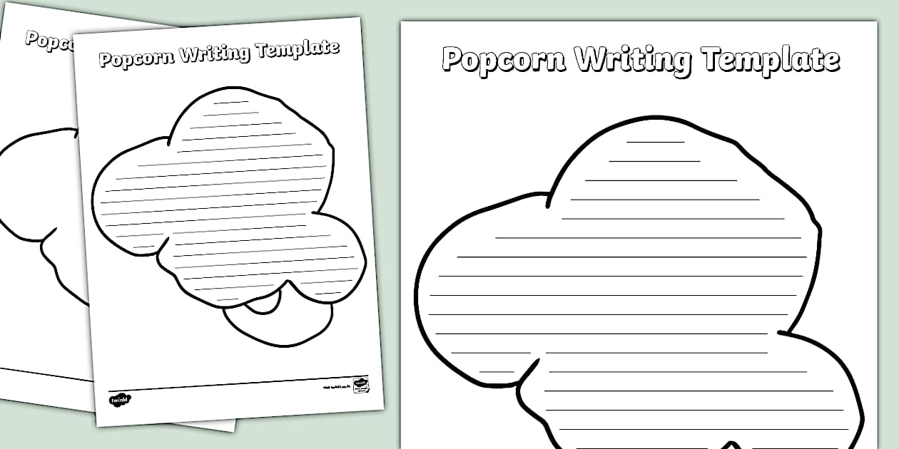Popcorn Writing Template (teacher made) - Twinkl