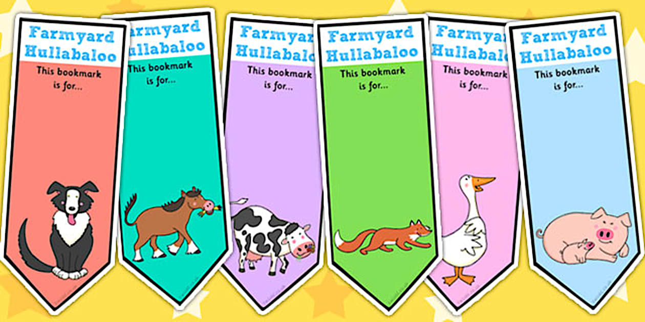 Editable Bookmarks to Support Teaching on Farmyard Hullabaloo