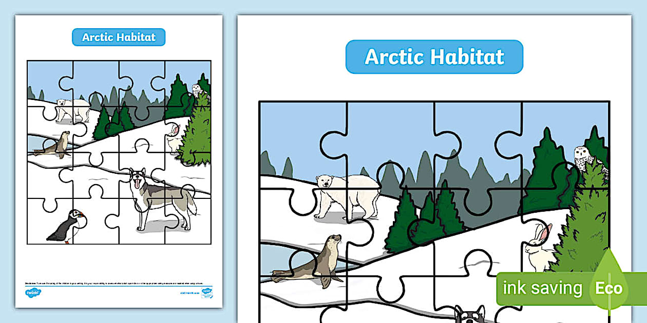 Arctic Habitat Jigsaw Activity, Arctic Habitat Puzzle