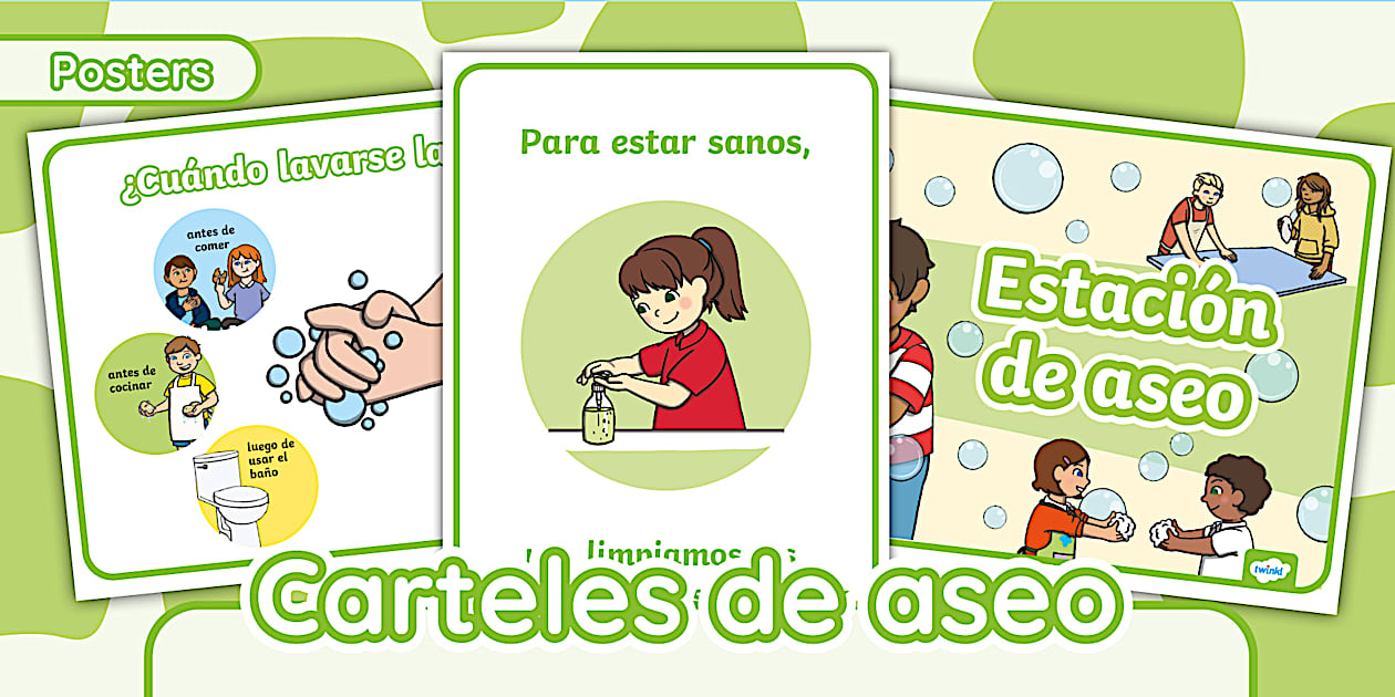 Pack: Carteles de aseo para niños | Recursos Educativos